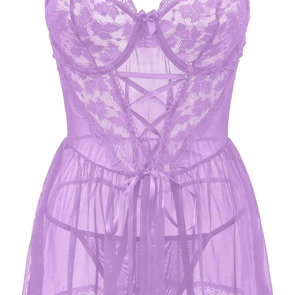 Intimates & Sleepwear | Elegant Purple Lace Lingerie Set | Poshmark